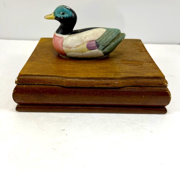 Accessories | Vintage Emson Small Wooden Jewellery Box W Mallard On Lid ...